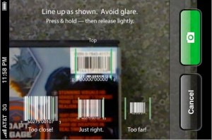 iPhone App allows Barcode Scanning