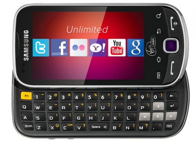 Samsung Intercept Android Phone Landing on Virgin Mobile