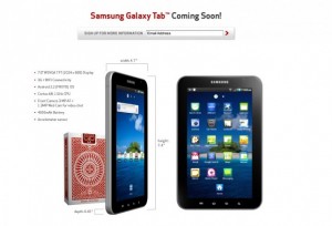 Samsung Galaxy Tab Release Date – November 11 on Verizon